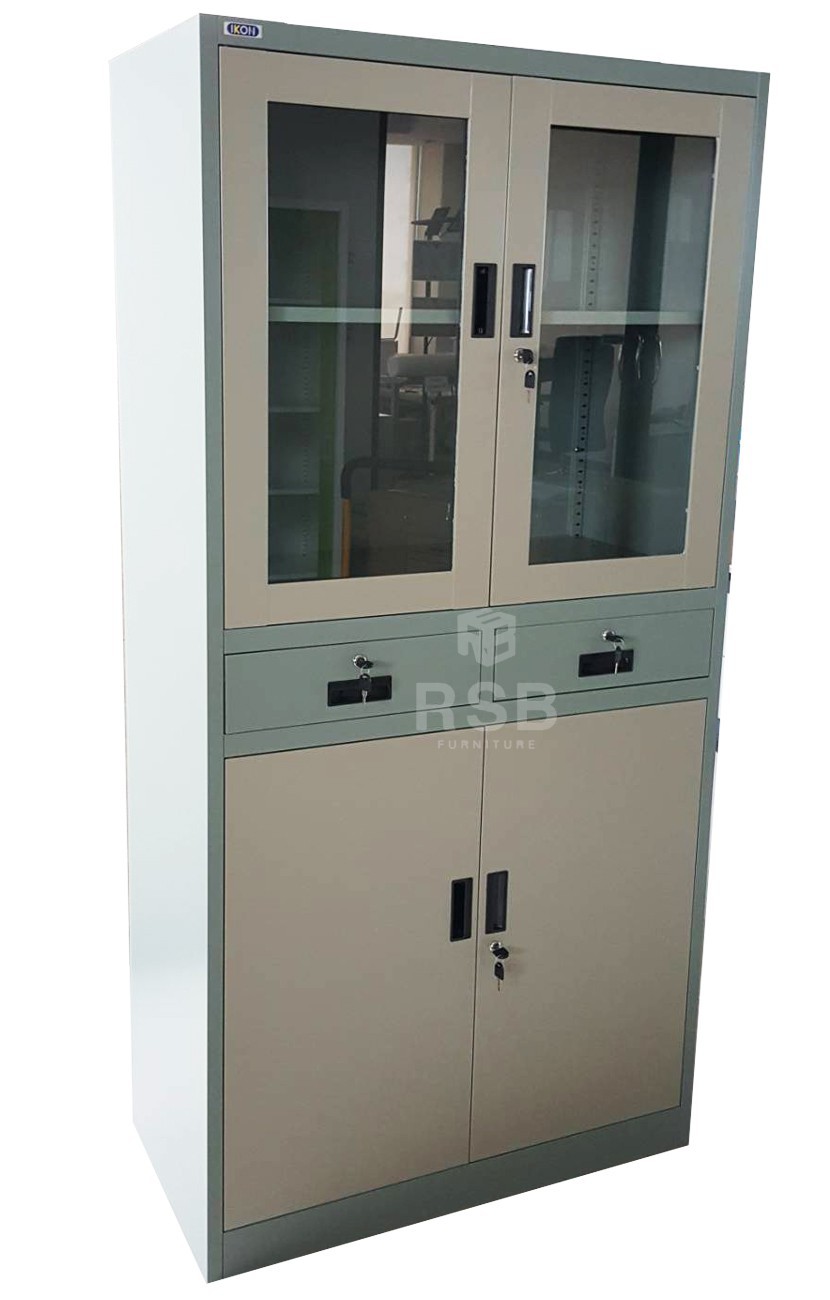 ตู้เอกสารเหล็ก GCS-189 บานเปิด บนล่าง ลิ้นชักกลาง ขนาด W 91.5 X D 45.7 ...